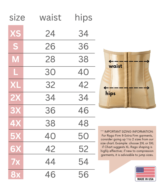 Rago 821 Waist Cincher | Ladies Firm Control Girdle – Rago Shapewear