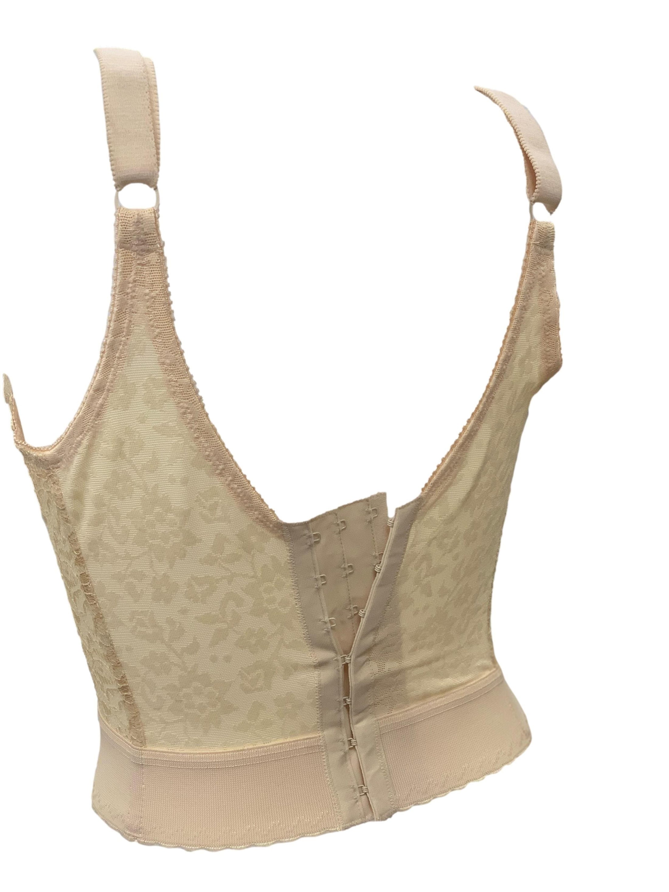 Rago 42202 Long Line Bra - Black and Beige | Long Waisted Bra – Rago ...