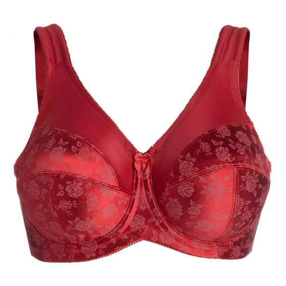 Red Wide Strap Underwire Bra Style 7101 | Rago – Rago Shapewear