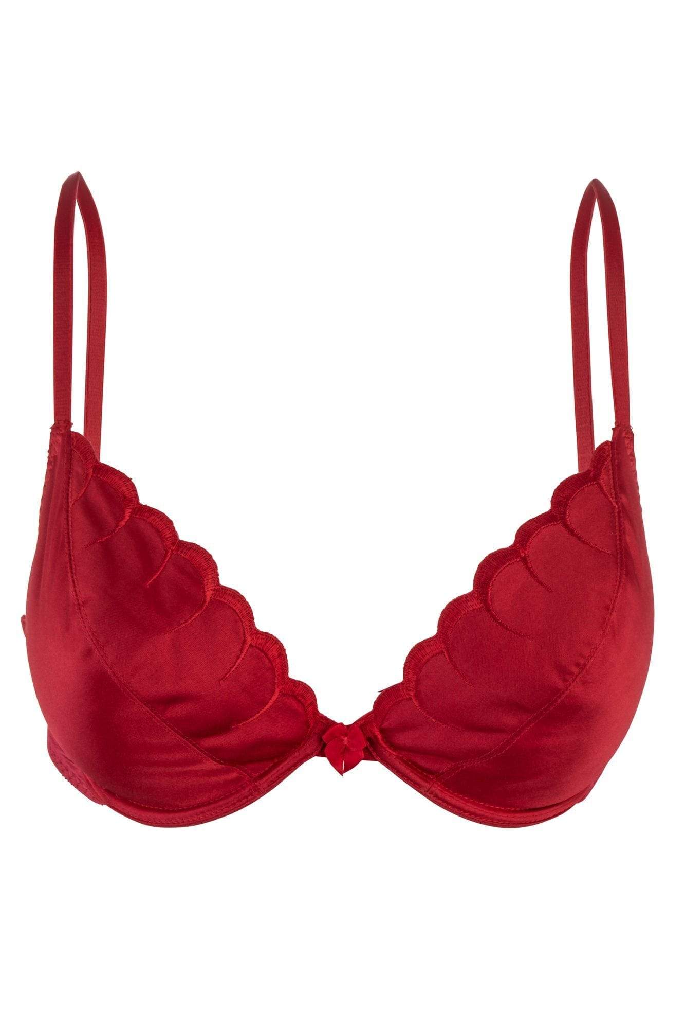 Cortland Style 7189 Underwire Plunge Bra - Red & More – Rago Shapewear